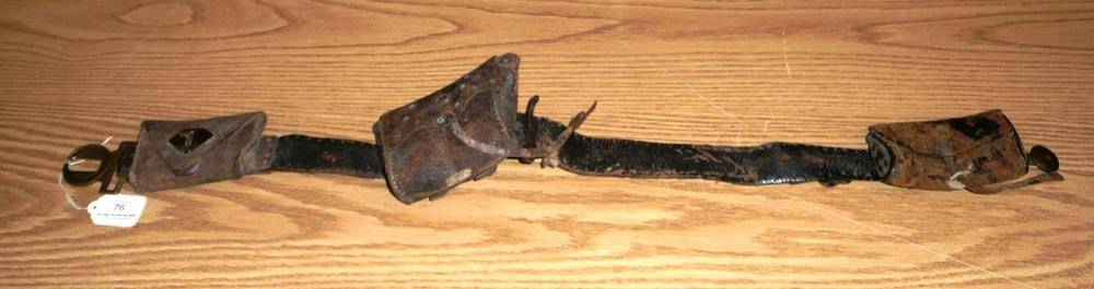 Lot 76 - A Boer War Period Adapted Leather Belt, with