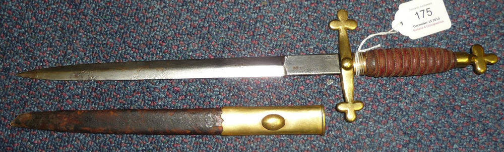 Lot 175 - A 19th Century Society Dagger, with double