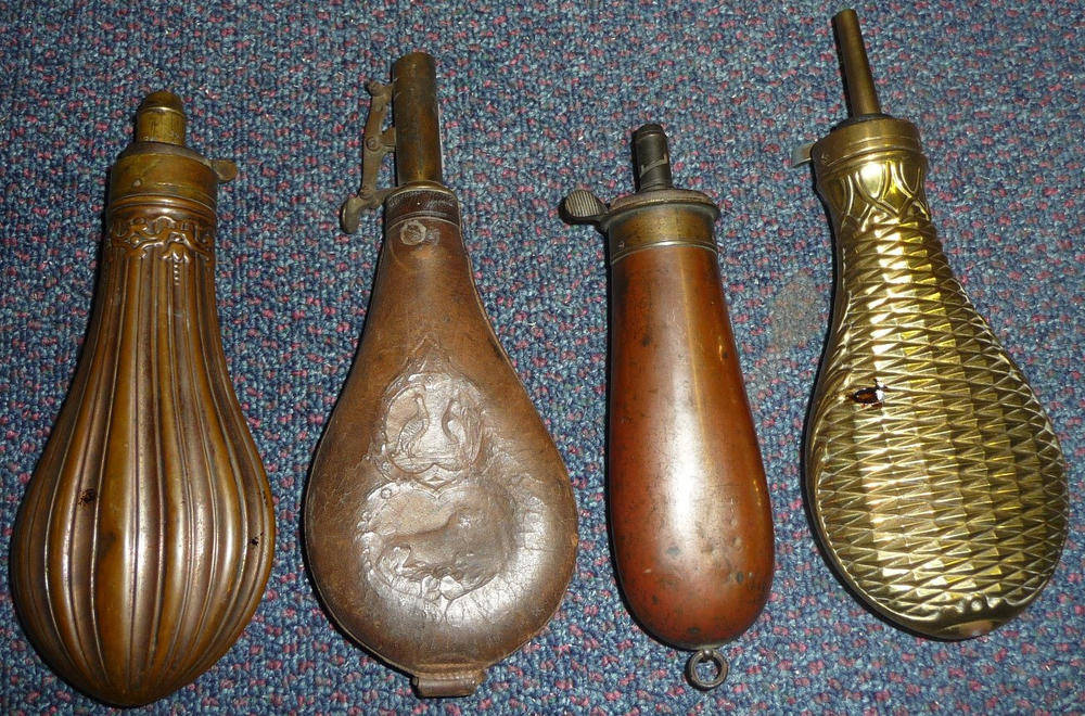 Lot 289 - A Copper Powder Flask by James Dixon & Sons,