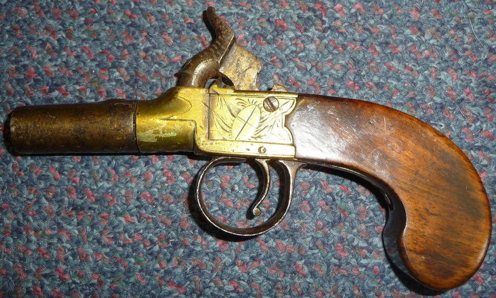 Lot 400 - A 19th Century Percussion Cap Pocket Pistol,