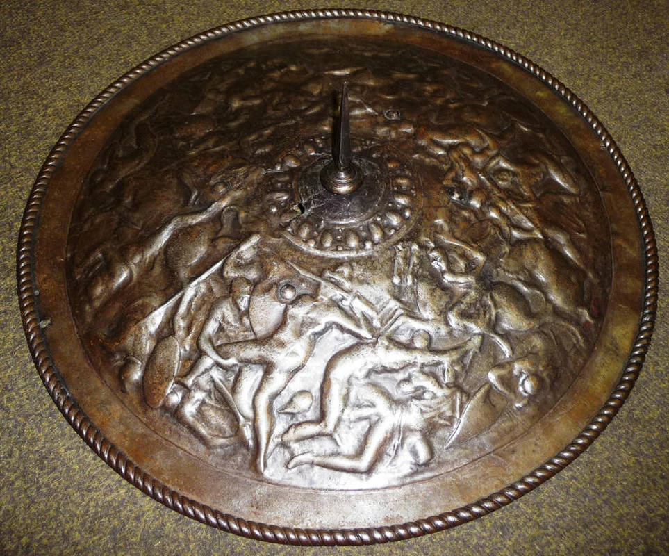 Lot 136 - An Italian Steel Shield, of convex circular