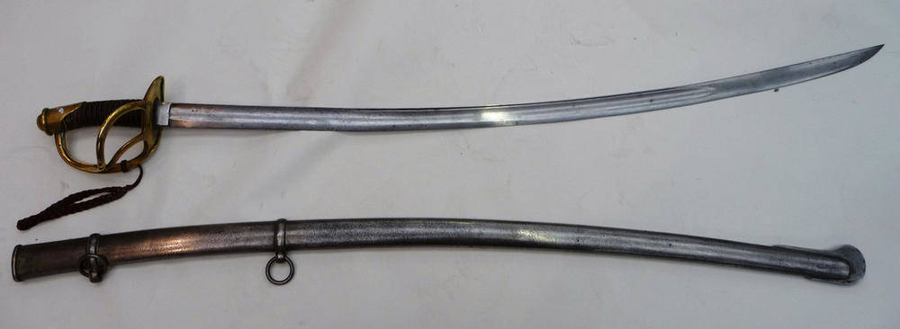 Lot 256 - A US 1840 Heavy Cavalry Sabre, of German