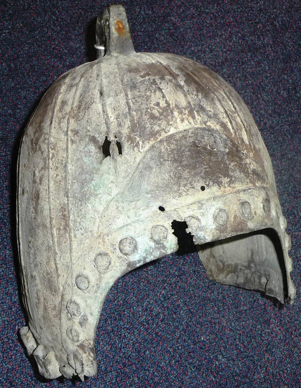 Lot 171 - A Chinese Western Zhou Style Bronze Helmet,