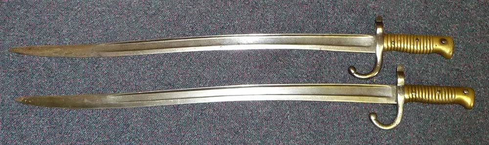 Lot 318 - Two French Model 1866 "Chassepot" Yataghan
