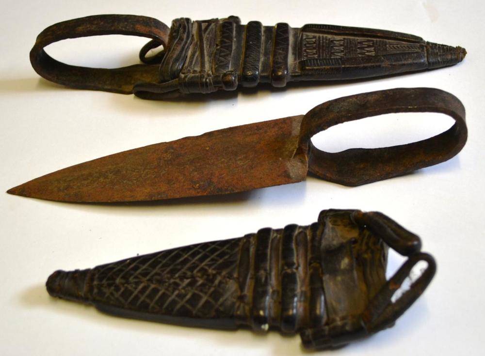 Lot 389 - Two Tuareg Push Daggers, each with a trowel