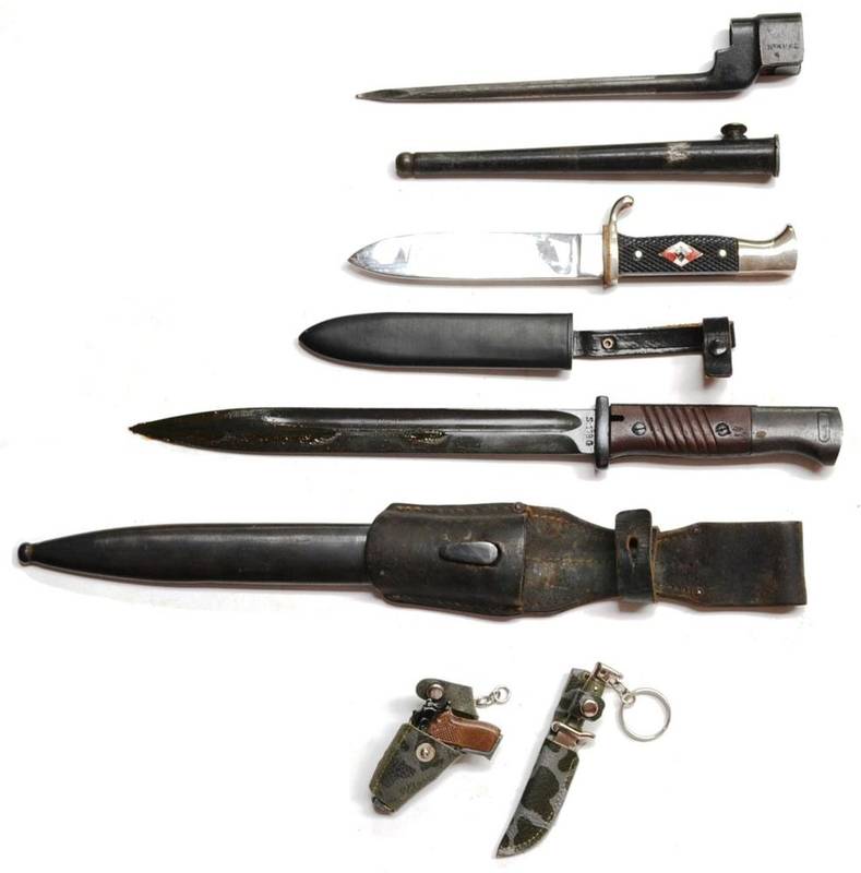 Lot 274 - A German Mauser Bayonet, the blued steel