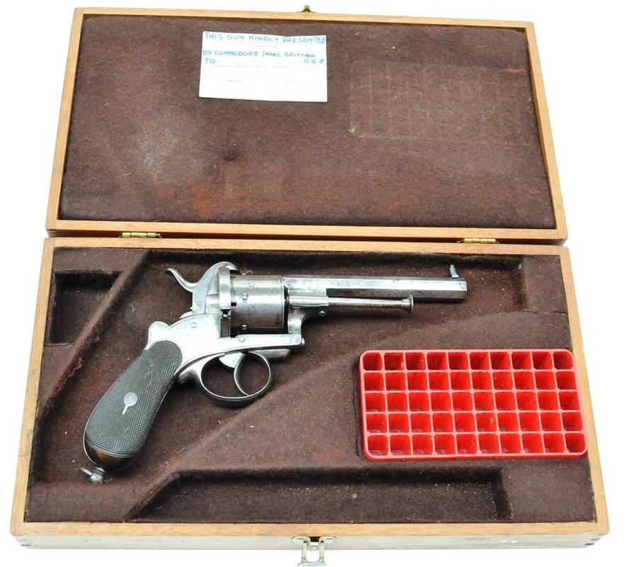 Lot 465 - A 19th Century Six Shot Pinfire Double