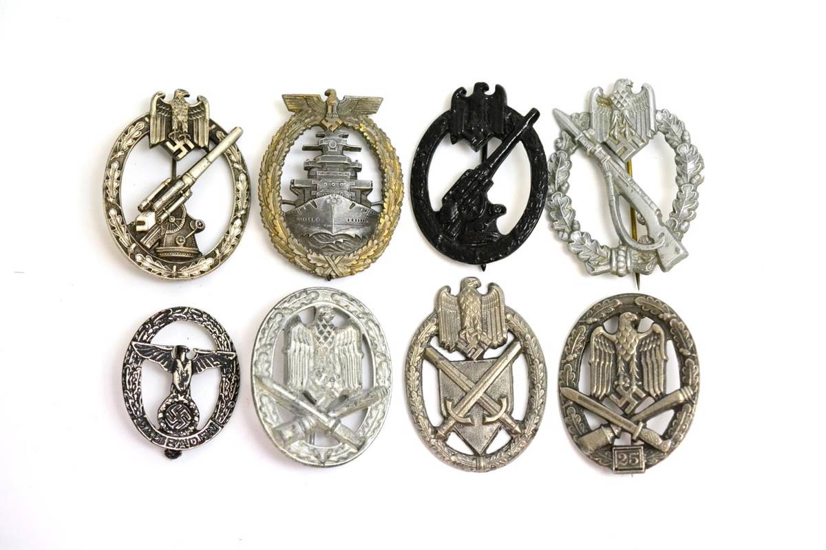 Lot 290 - Eight Copies of German Third Reich Badges,