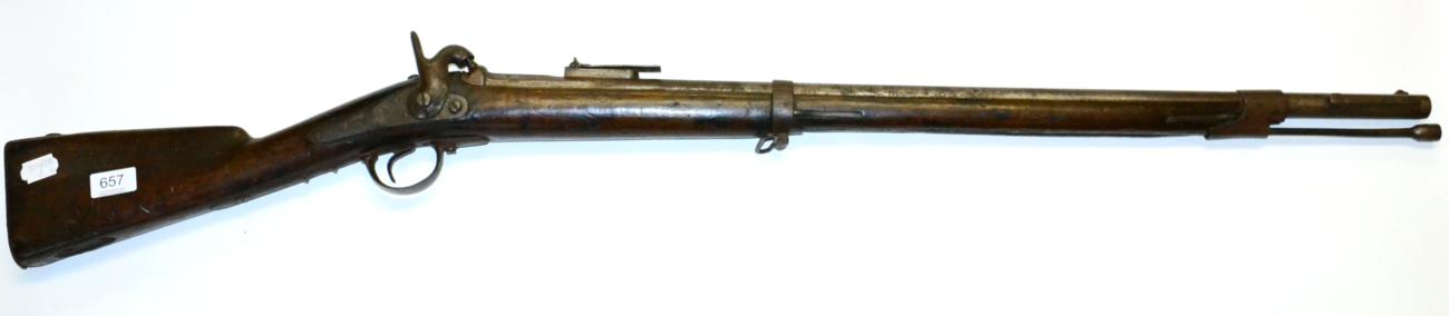Lot 657 - A 19th Century French Percussion Rifle, the