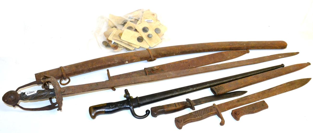 Lot 250 - A 17th Century Mortuary-Type Sword, 82.5 cm