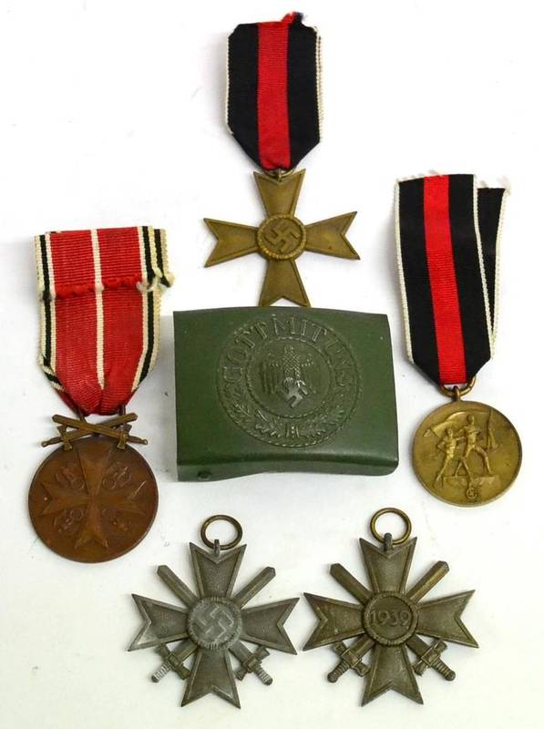 Lot 222 - Five German Third Reich Medals, comprising a
