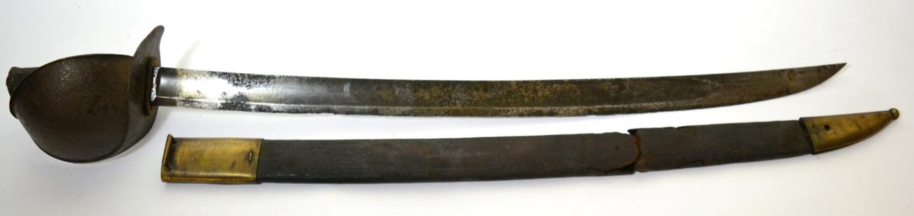 Lot 332 - A French M1833 Naval Cutlass, the 67.5cm