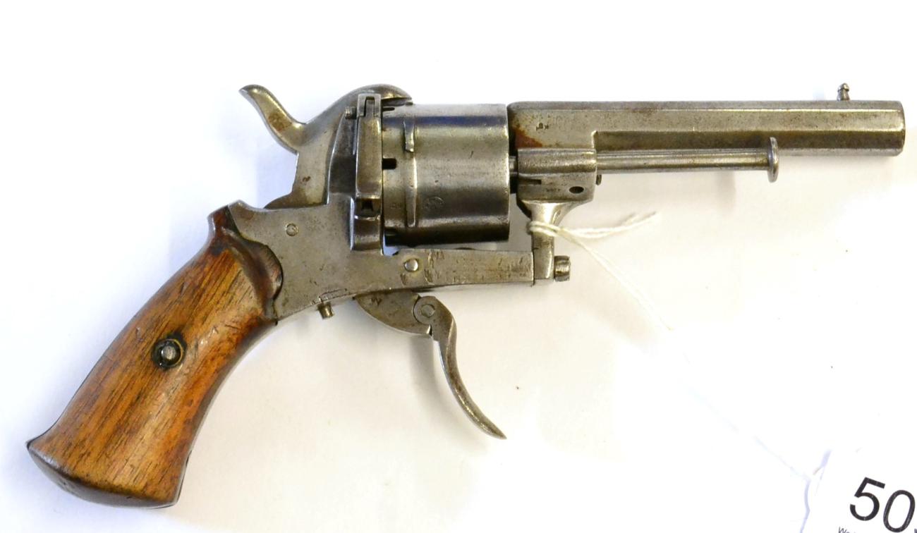 Lot 497 - A 19th Century Belgian Pinfire Revolver,
