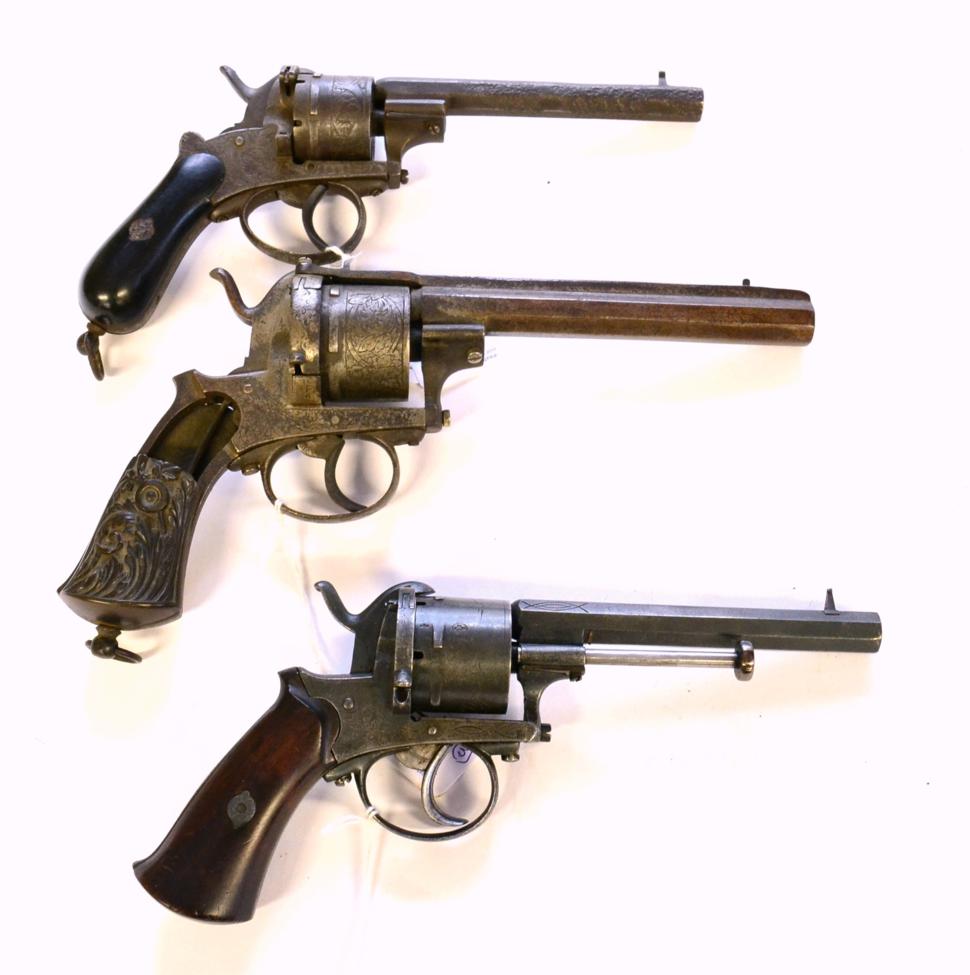 Lot 518 - A 19th Century Belgian Pinfire Six Shot