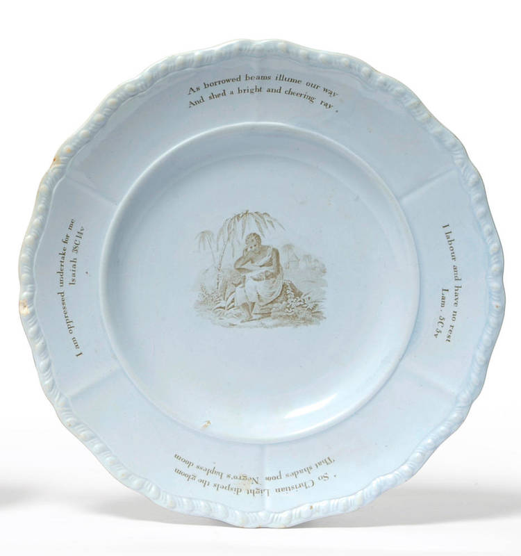 Lot 107 - A Staffordshire Pottery Anti-Slavery Plate,