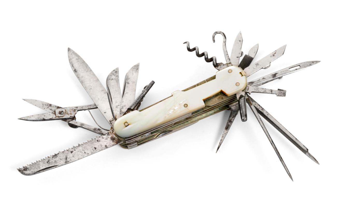 Lot 230 - A German Multi Tool Folding Pocket Knife by