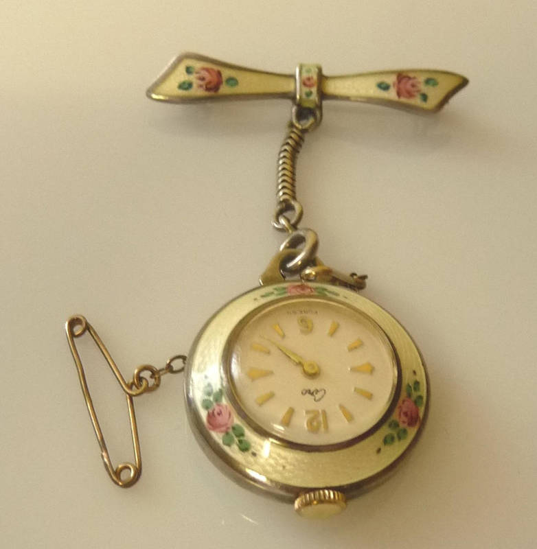 Lot 305 - A Lady's Brooch/Fob Watch, by Ciro, circa