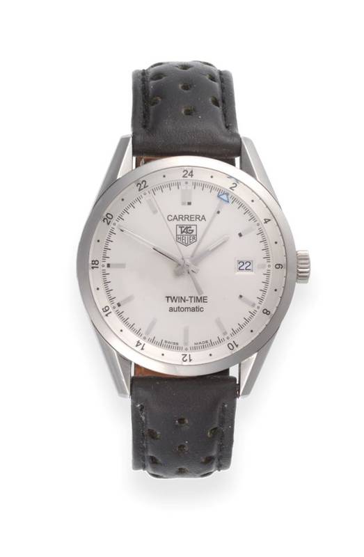 Lot 2198 - A Stainless Steel Dual Time Zone Automatic