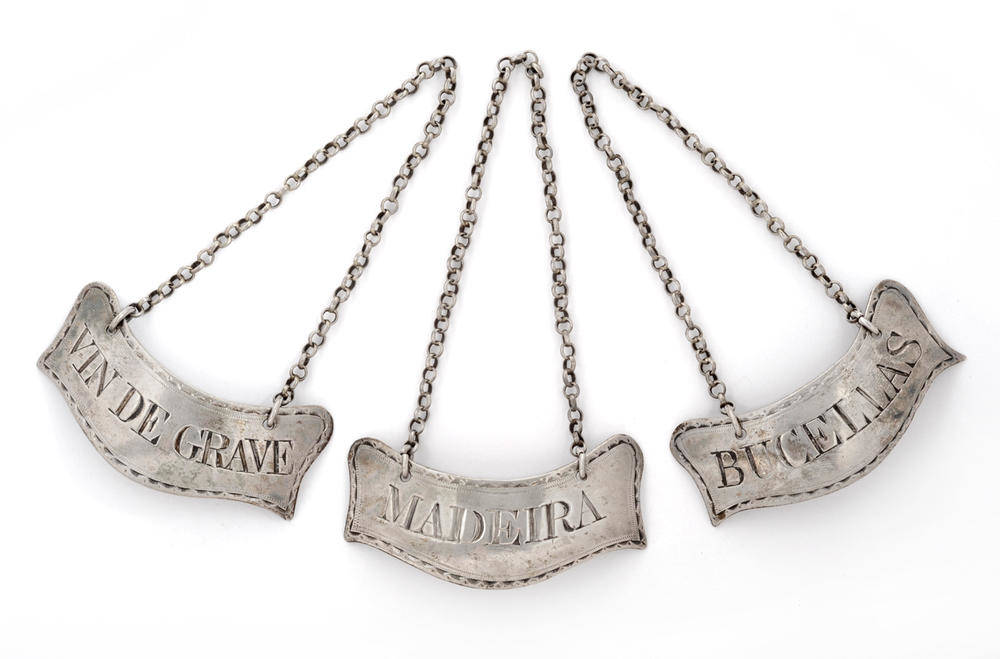 Lot 709 - A Set of Three Irish George III Wine Labels,