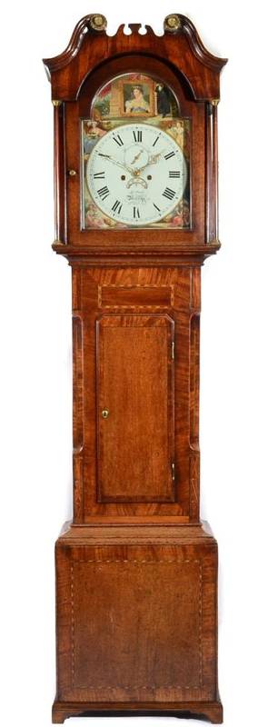 Lot 1289 - An Oak and Mahogany Eight Day Longcase