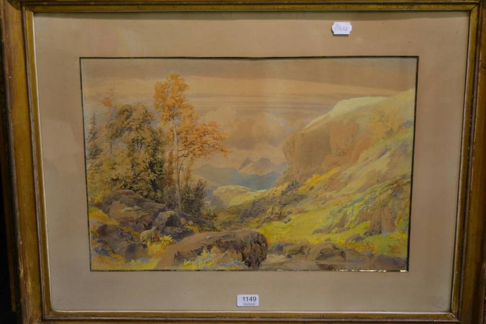 Lot 1149 - William Hull (1820-1880) Lakeland landscape