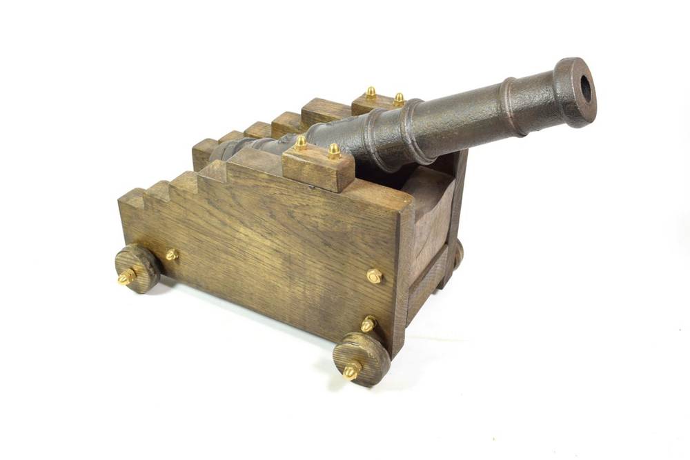 Lot 243 - A 19th Century Iron Signal Cannon, possibly