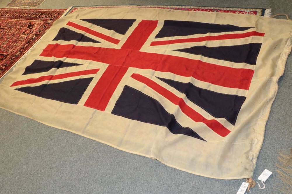 Lot 423 - A very large linen Union Jack flag, early
