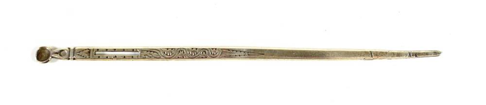 Lot 1585 - ^ A 17th Century English Silver Bodkin,