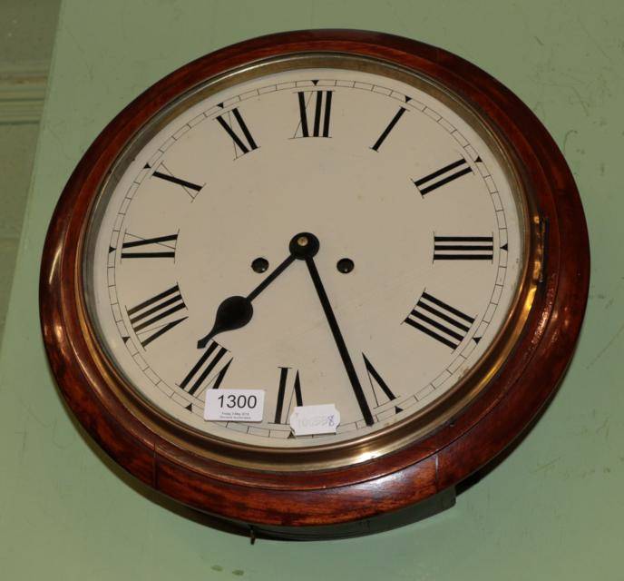 Lot 1300 - A striking wall clock, early 20th century,