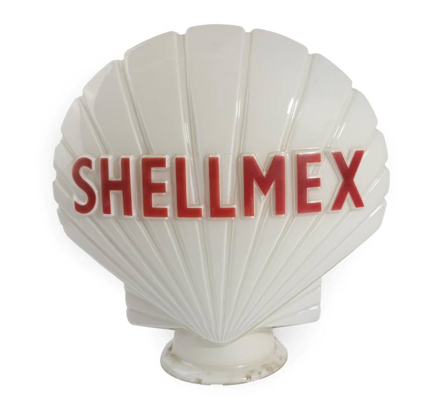 Lot 122 - A Shell-Mex Opaque Glass Petrol Pump Globe,
