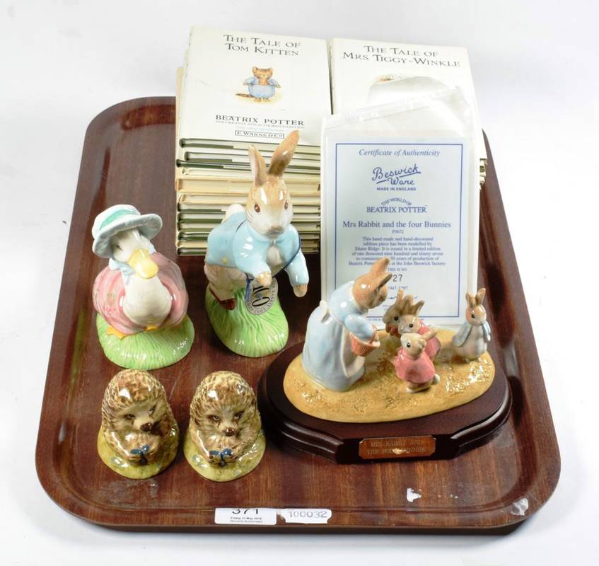Lot 371 - Beswick Beatrix Potter tableau ''Mrs Rabbit