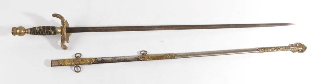 Lot 266 - A US Fraternity Sword, the 76cm diamond