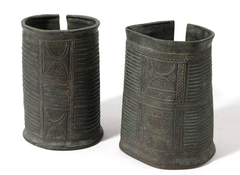 Lot 322 - A Pair of Late 19th Century Ashante Bronze
