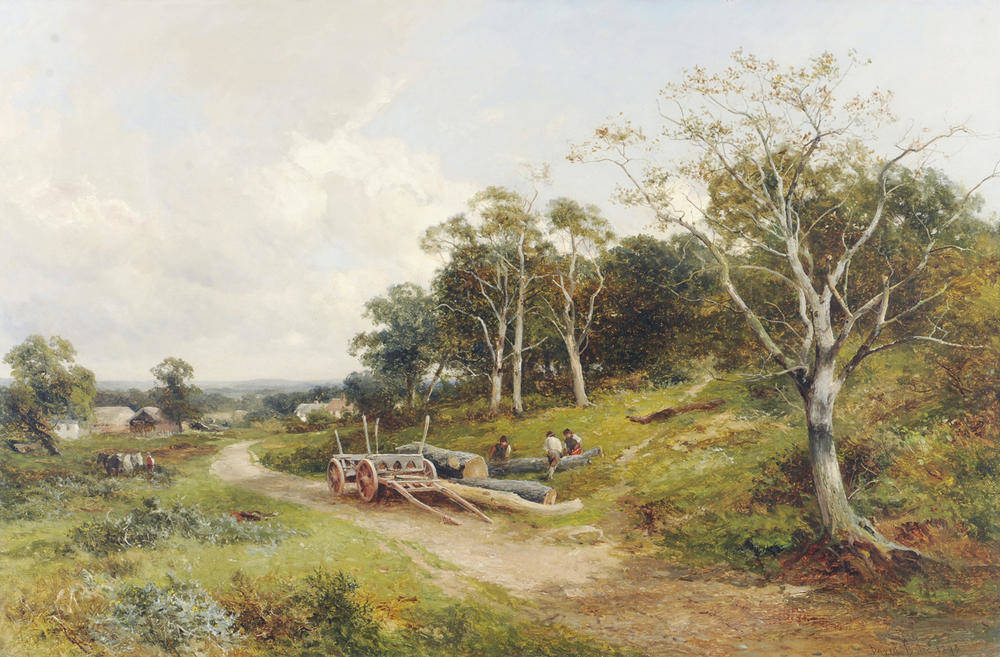 Lot 877 - David Bates (1840-1921) "A View near Eastnor,
