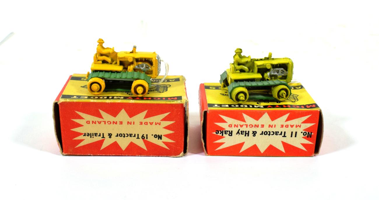 Lot 2307 - Benbros Mighty Midgets No.11 Tractor & Hay