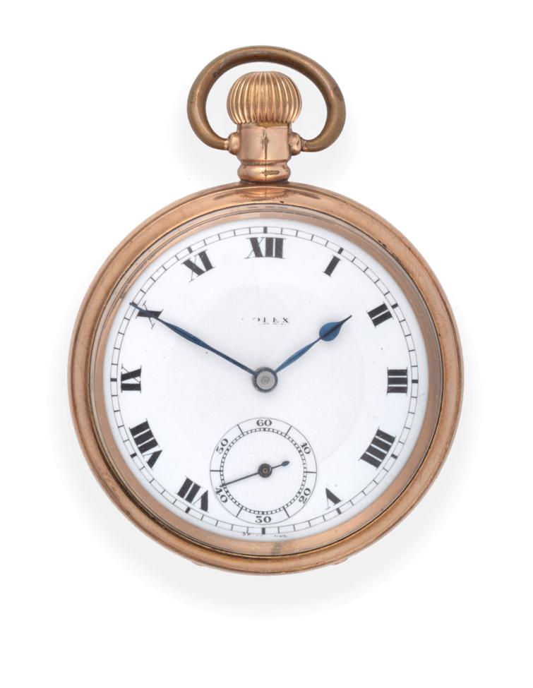 Lot 2212 - A Gold Plated Open Faced Pocket Watch,