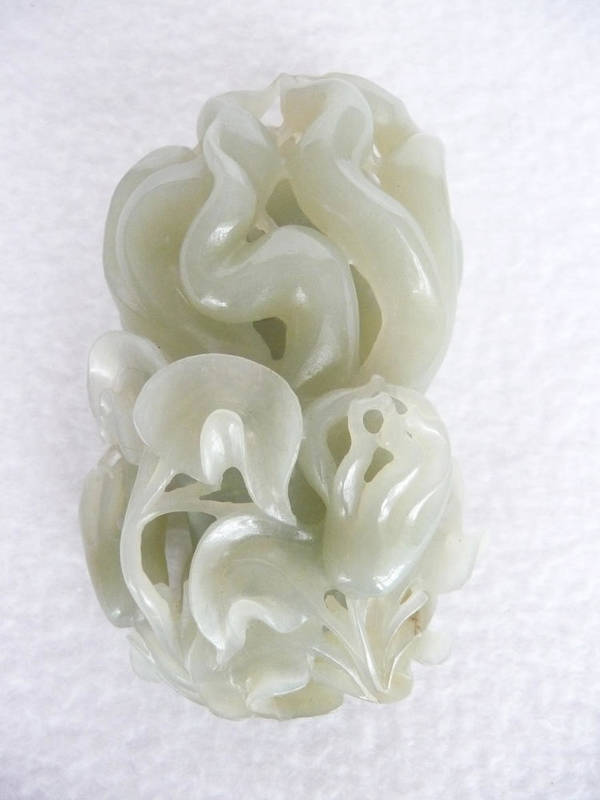Lot 161 - A Chinese Jade Model of a Finger Citron,
