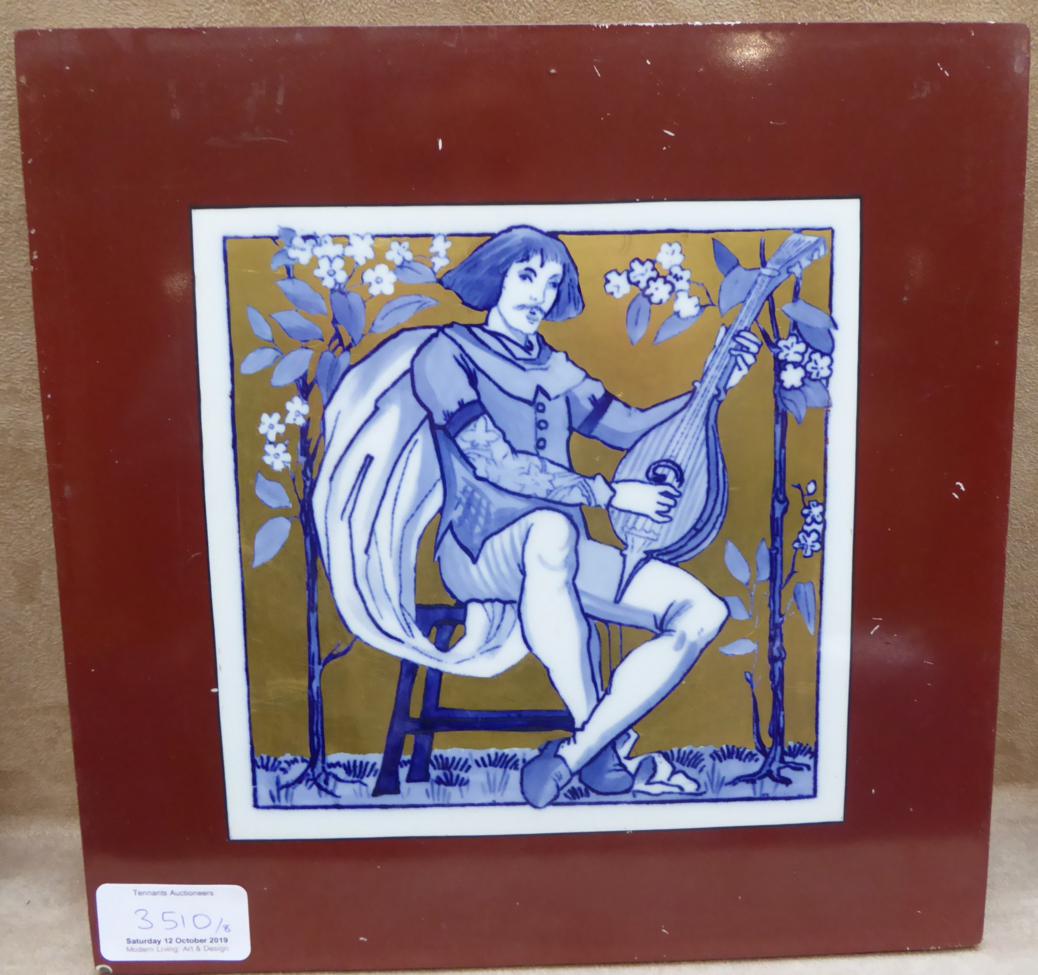 Lot 3510 - Four W.T.Copeland 9'' Musicians Tiles, the