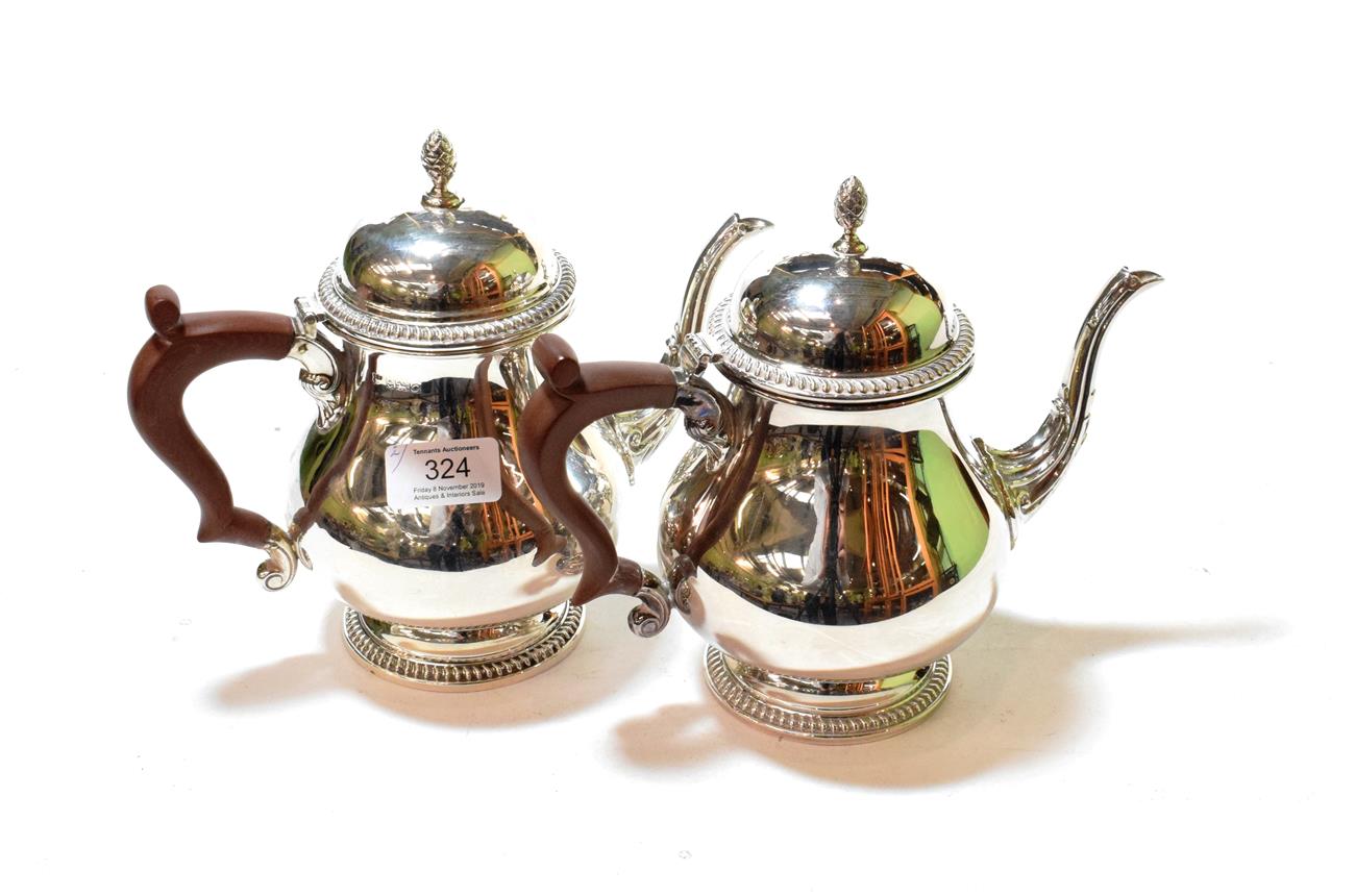Lot 324 - An Elizabeth II silver teapot, by Barker