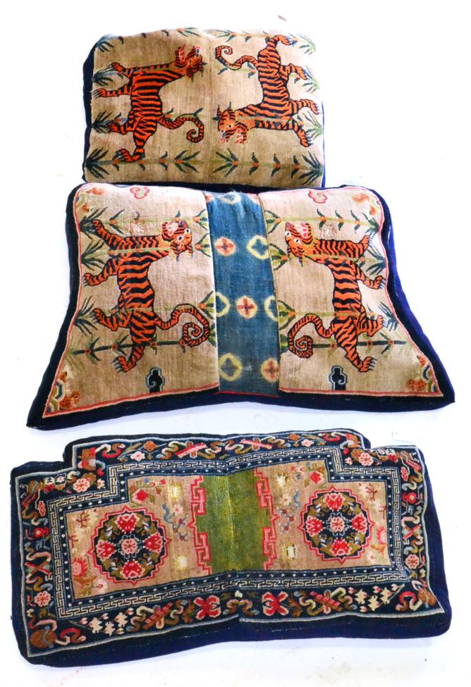 Lot 506 - Tibetan Tiger Rug Central Tibet The pale