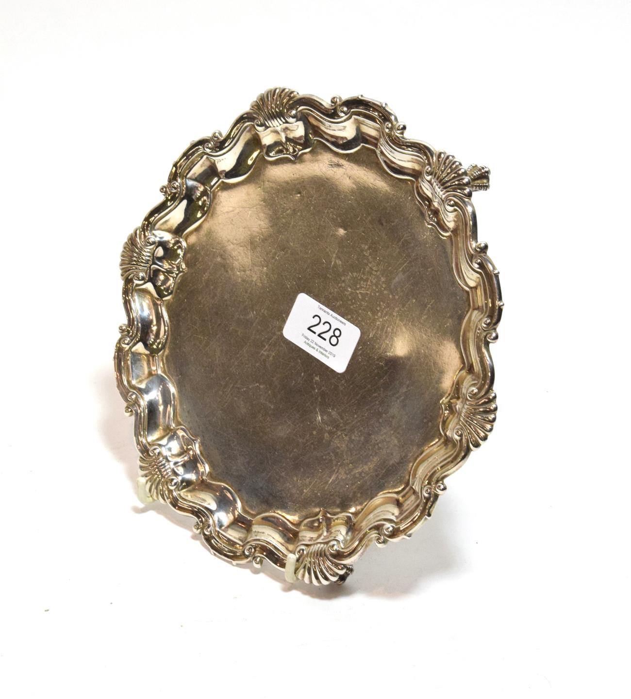 Lot 228 - A Victorian silver waiter, by the Goldsmiths