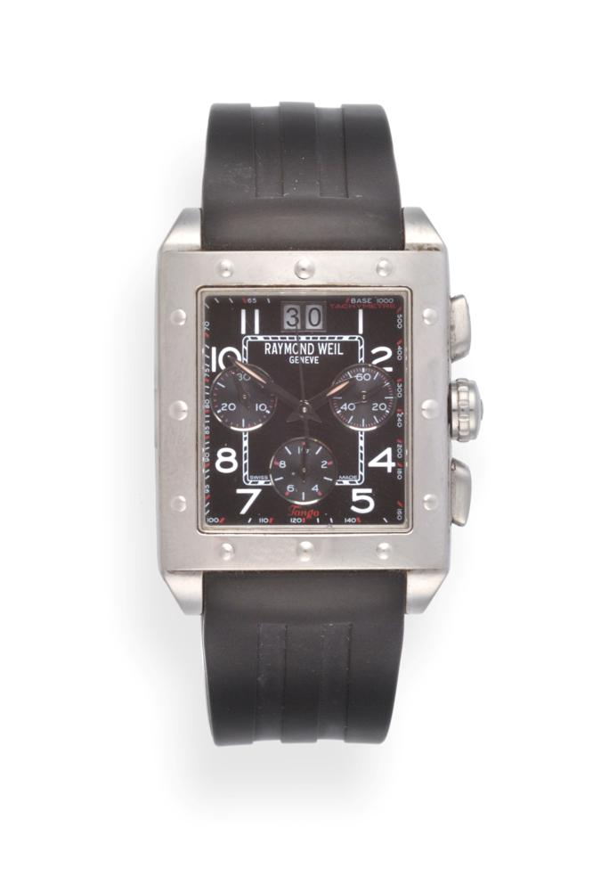 Lot 2243 - A Stainless Steel Calendar Chronograph