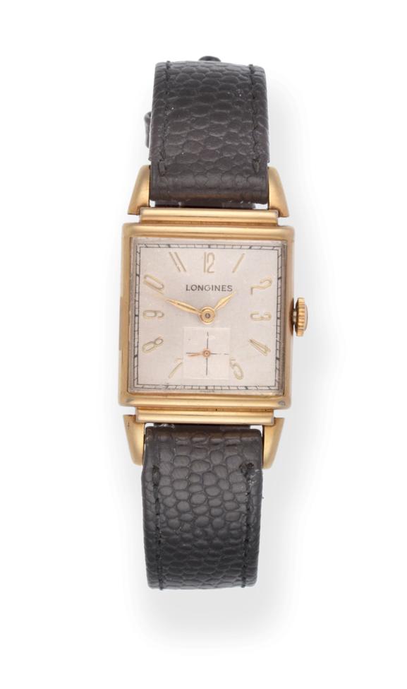 Lot 2245 - A 10K Gold Filled Square Shaped Wristwatch,
