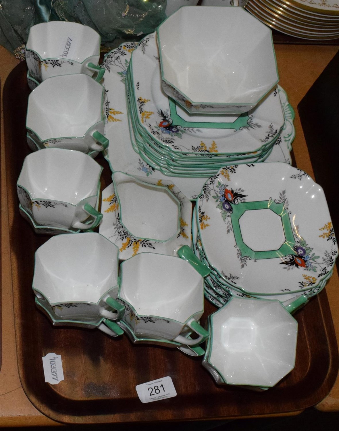 Lot 281 A Shelley Part Teaset Thirty Nine Pieces