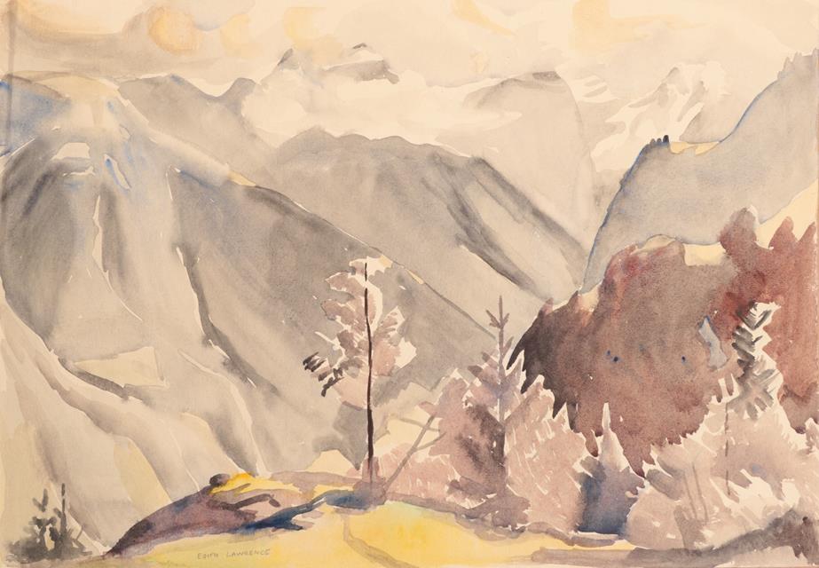 Lot 64 - Edith Lawrence (1890-1973) Landscape with