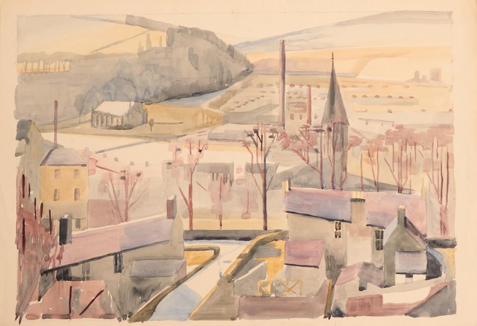 Lot 64 - Edith Lawrence (1890-1973) Landscape with