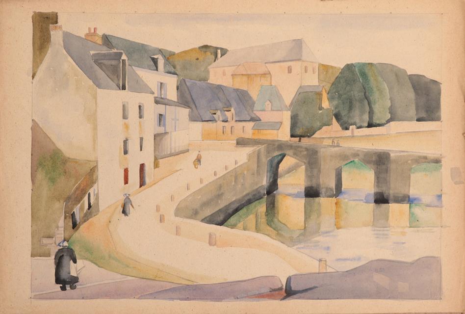Lot 64 - Edith Lawrence (1890-1973) Landscape with