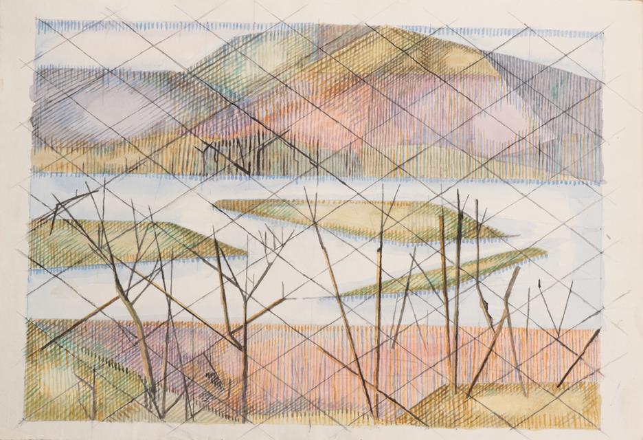 Lot 64 - Edith Lawrence (1890-1973) Landscape with