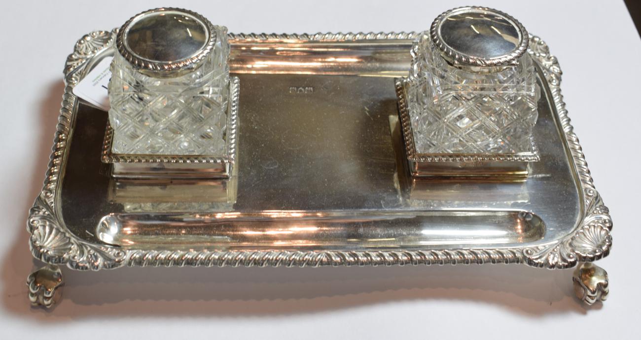 Lot 251 - A Victorian silver inkstand, by George