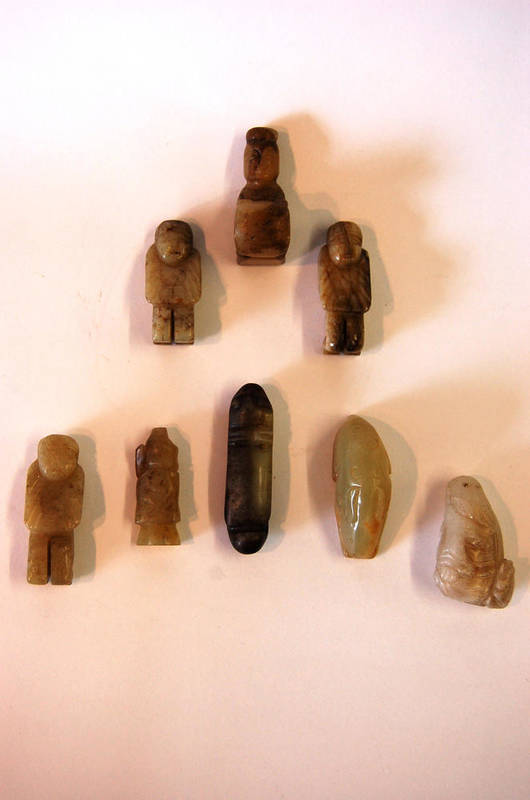 Lot 260 - A Group of Eight Chinese Jade Type and